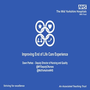 Mid Yorkshire Hospitals- Improving end of life care experience- PEN ...