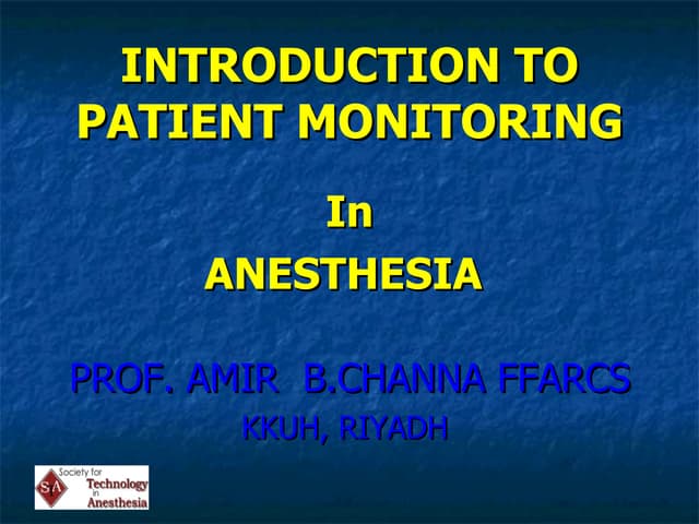 Patient monitoring system | PPTX