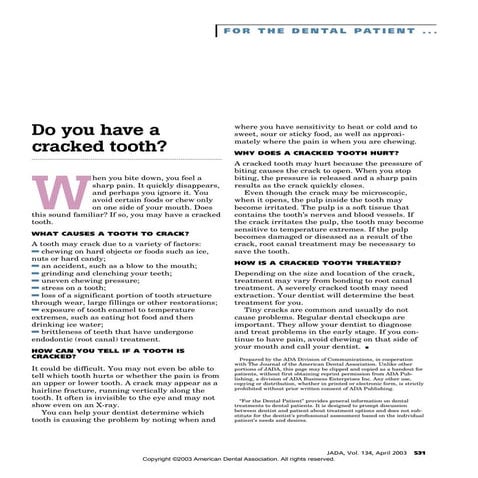 Cracked tooth syndrom | PPTX