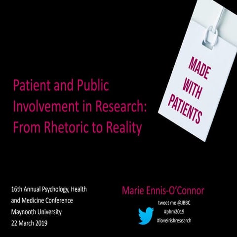 Patient and Public Involvement in Research: From Rhetoric To Reality | PDF