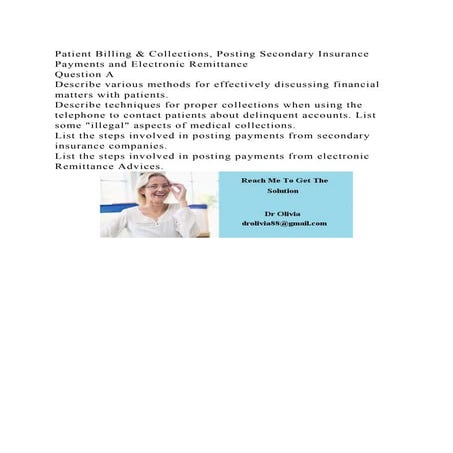 Patient Billing & Collections, Posting Secondary Insurance Payments .docx