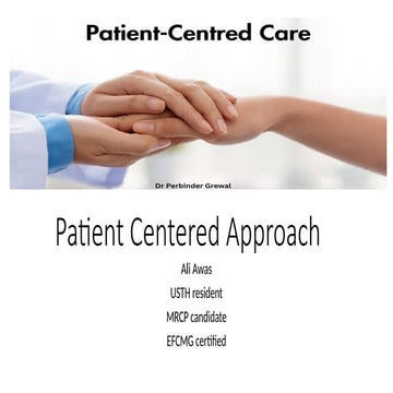 patient centered approach in clinical practice. pptx | PPTX