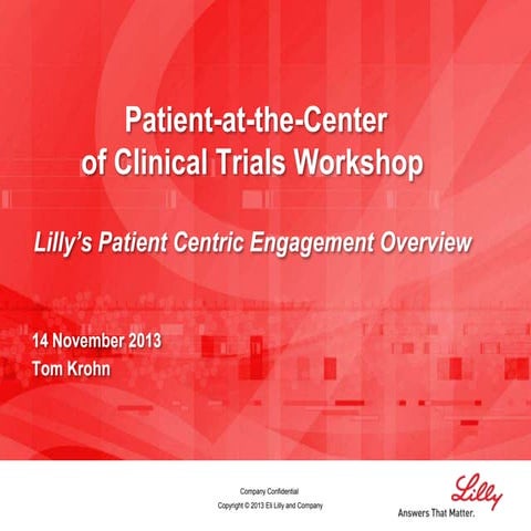 Lilly's Patient Centric Engagement Overview | PPTX