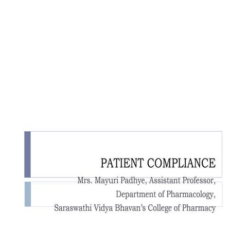 Patient compliance | PPTX