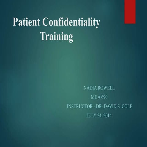 HIPAA confidentiality rules | PPT