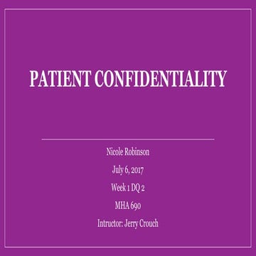 Patient confidentiality | PPTX