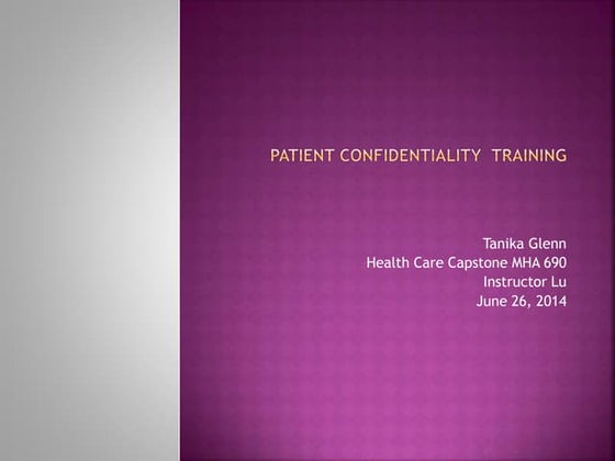 Confidentiality | PPT