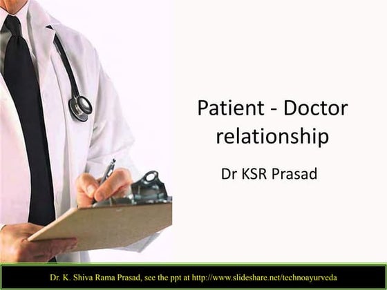 Doctor patient relationship | PPTX