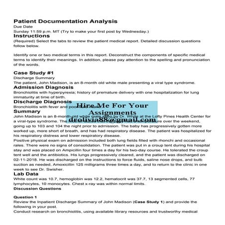 Patient Documentation Analysis Due Date Sunday 1159 pm MT.pdf