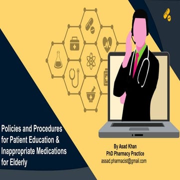 Patient Education ppt | PPTX | Eldercare | Family and Relationships