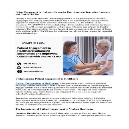 8 Elements of Patient Engagement | PDF