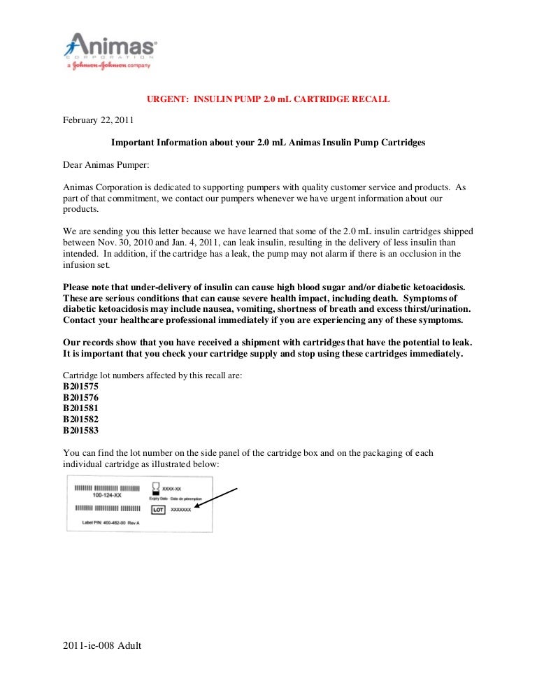 Patient letter animas Cartridge Recall patient-letter-animas-cartridge-recall
