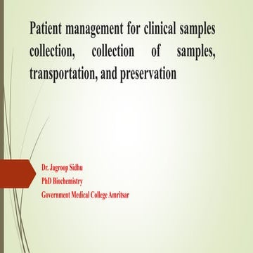 Patient management for clinical samples collection, collection.pptx