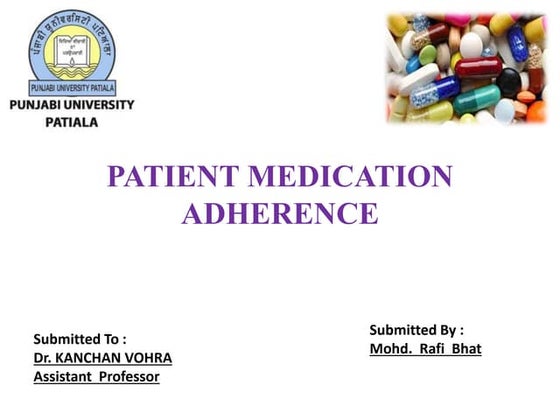 Medication adherence | PPT