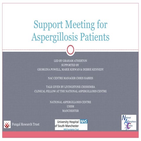National Aspergillosis Centre Doctor Livingstone Chishimba holds a Q&A ...