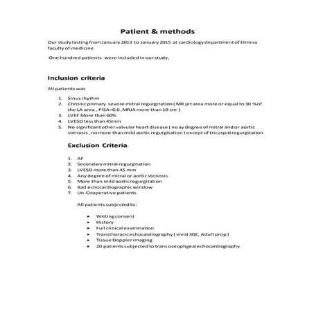 Patient & methods | DOCX