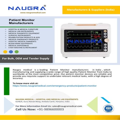 Patient Monitor Manufacturers | PDF
