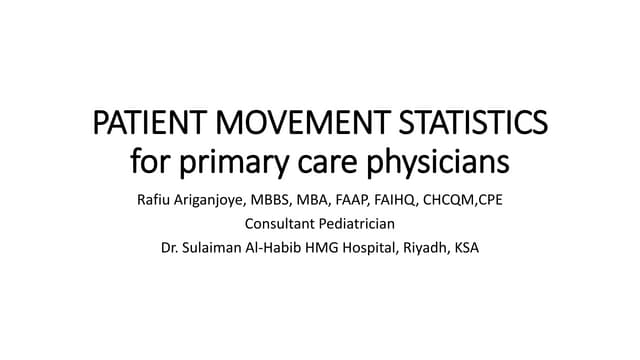 Hospital Statistics | PPTX