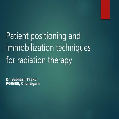 Immobilization device in radiotherapy | PDF