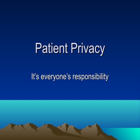 Patient privacy | PPT