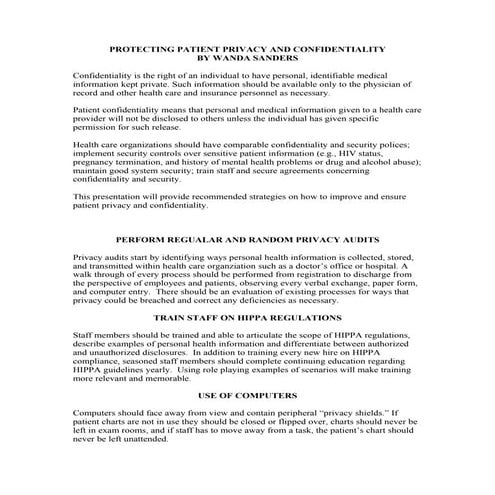 Patient privacy | DOC