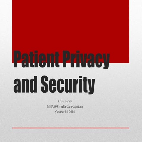 Patient privacy and security | PPTX | Health Insurance | Insurance