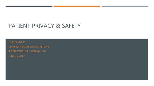 Health care confidentiality and privacy | PPTX