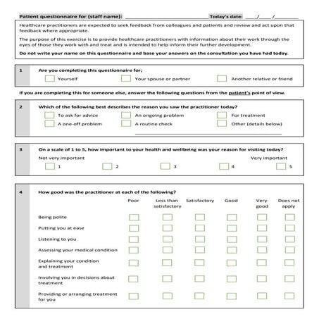 Patient questionnaire | PDF