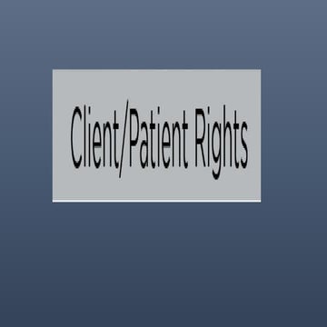 Patient rights | PPTX