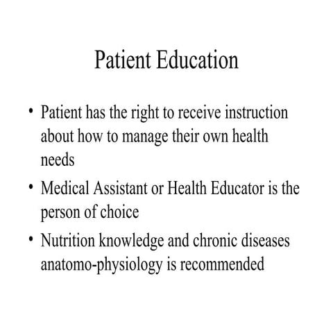 Patients Education | PPT