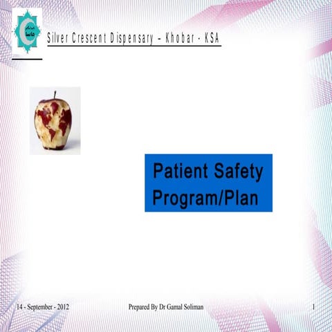 Patient safety program scd | ODP