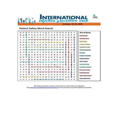 Patient safety word search answer | PDF