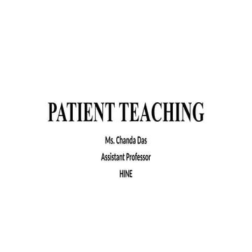 Patient Teaching.pptx for B.sc 1st semester | PPTX