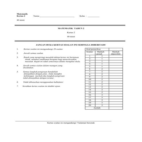 Cerakinkan nombor di bawah mengikut nilai digit.matematik thn 2 kssr | DOCX