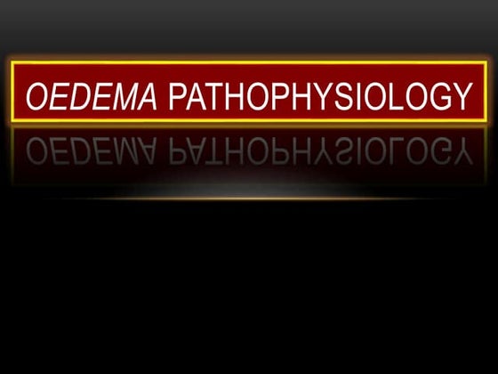 Edema, Transudate vs Exudate - Pathology - Allied courses | PPTX ...
