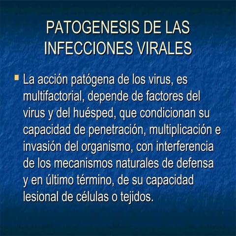 Patogenesis de las infecciones virales | PPT