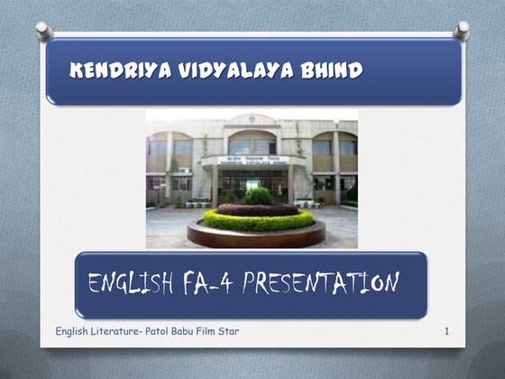 ppt on patol babu english class 10 | PPTX