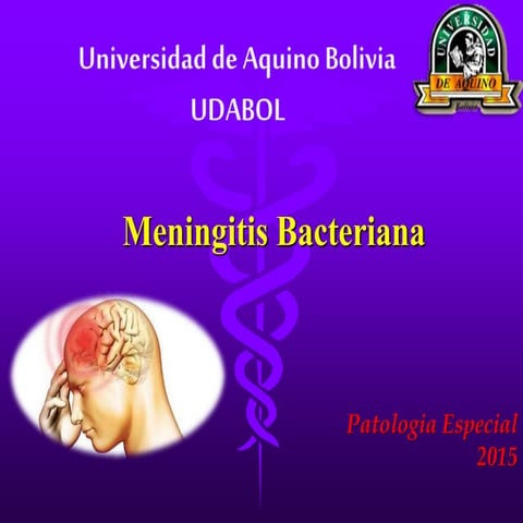 meningitis bacteriana aguda | PPTX
