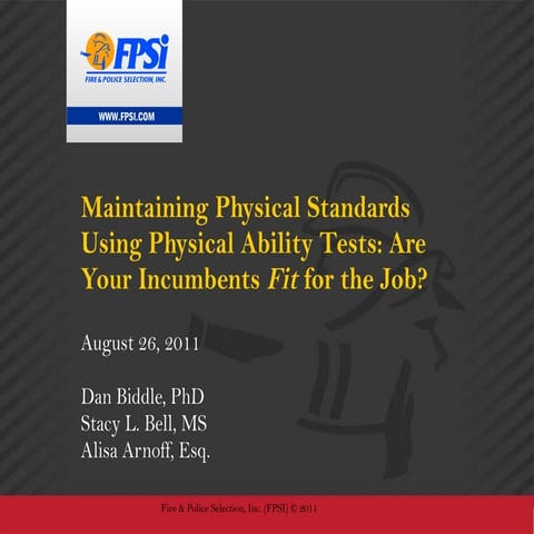 Incumbent Physical Ability Testing | PPT