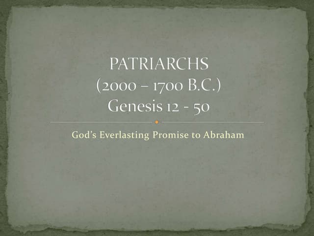 Old Testament Timeline | PDF