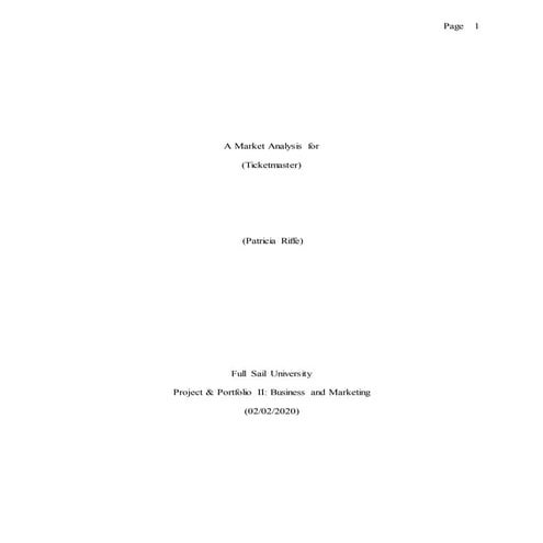 Live Nation Financial Statement Analysis Presentation | PPTX