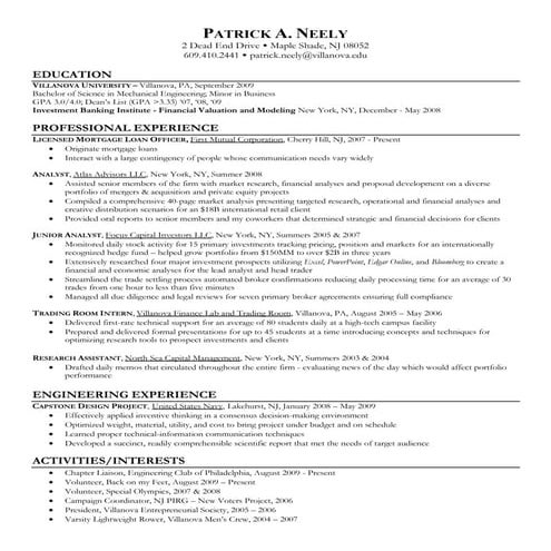 Patrick A Neely CV | PDF
