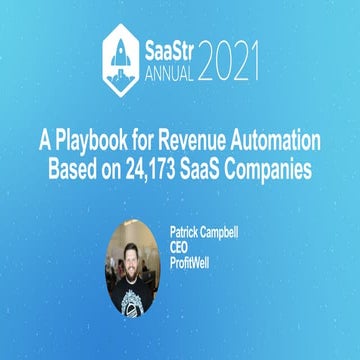 From the Desk of ProfitWell's CEO: A Playbook for Revenue Automation ...