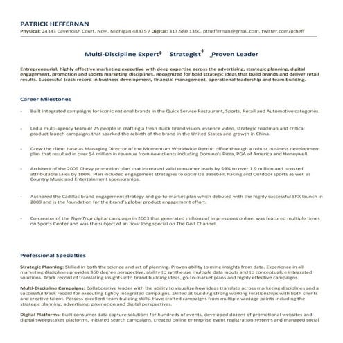 Patrick Heffernan Resume 1 | DOC