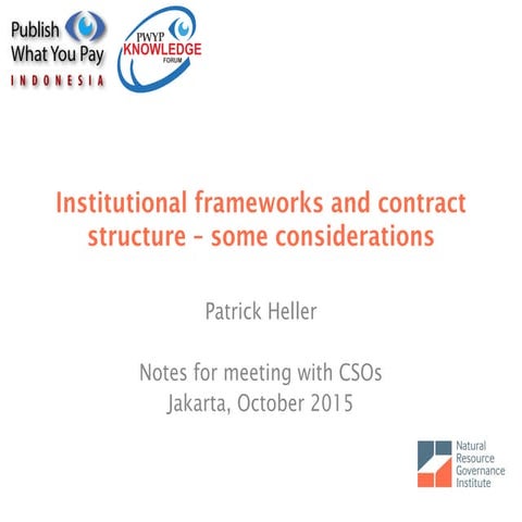 Institutional Frameworks and Contract Structure | PDF
