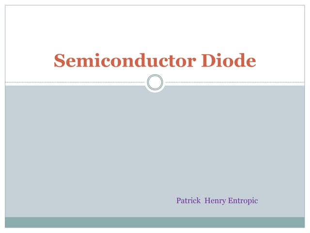 Semiconductors | PPT