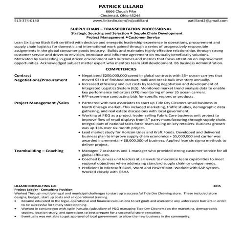 Patrick Lillard Resume | PDF