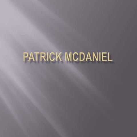 Patrick McDaniel visual resume | PPT