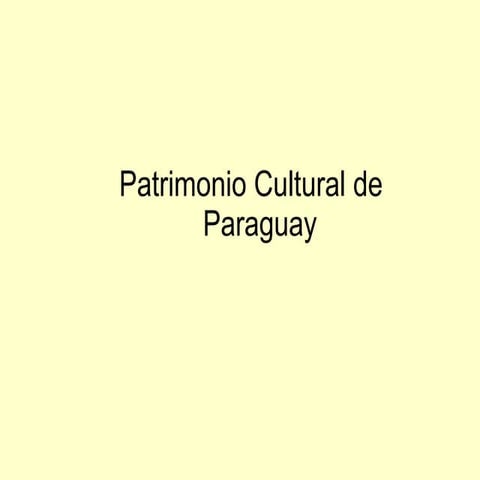 Paraguay Presentation English | PPT