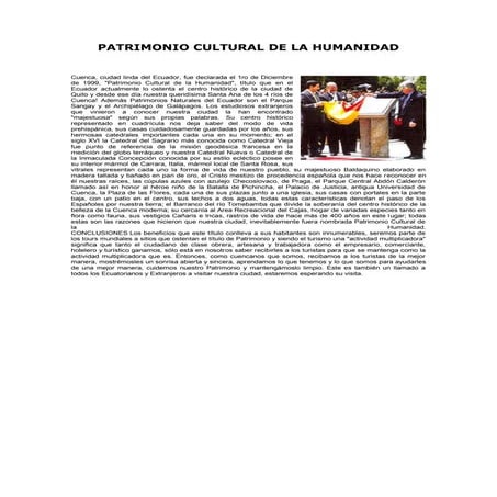 Cuenca Patrimonio de la Humanidad | PDF